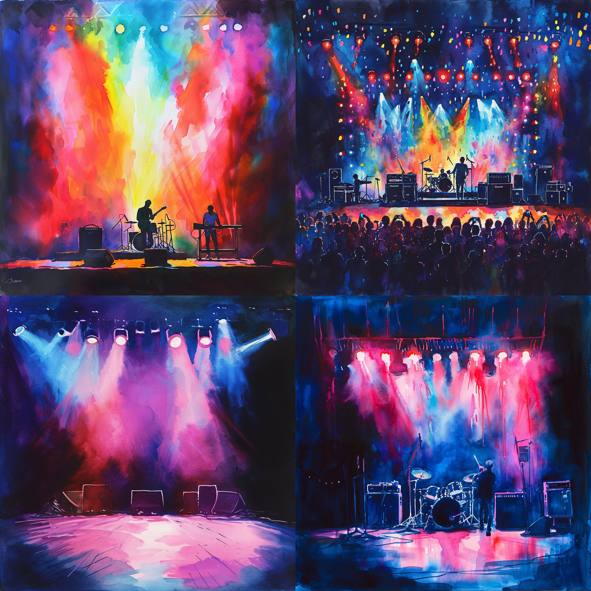 Concert Stage Watercolor Clipart PNG , 16 Concert Stage Images, Music ...