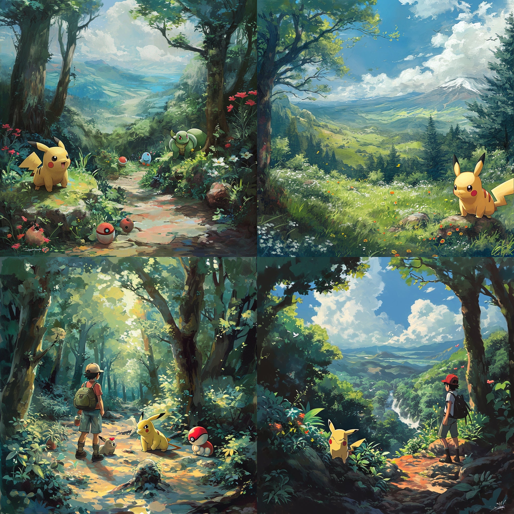 Pokemon Clipart PNG, 20 Pokemon Scene Images Bundle, Pokemon ...