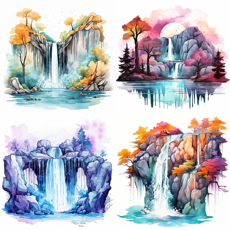 Waterfall Clipart PNG 24 High-quality Waterfall PNG Images - Etsy