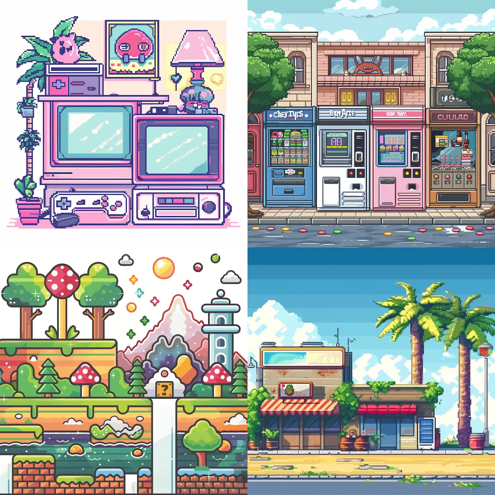 Game Clipart Png, 20 Retro Game Images PNG, Pixel Art Game Scenes ...