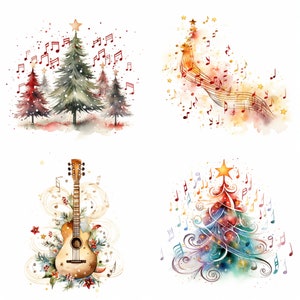 Music Notation Clipart PNG, 45 Christmas Musical Notes, Xmas Music ...