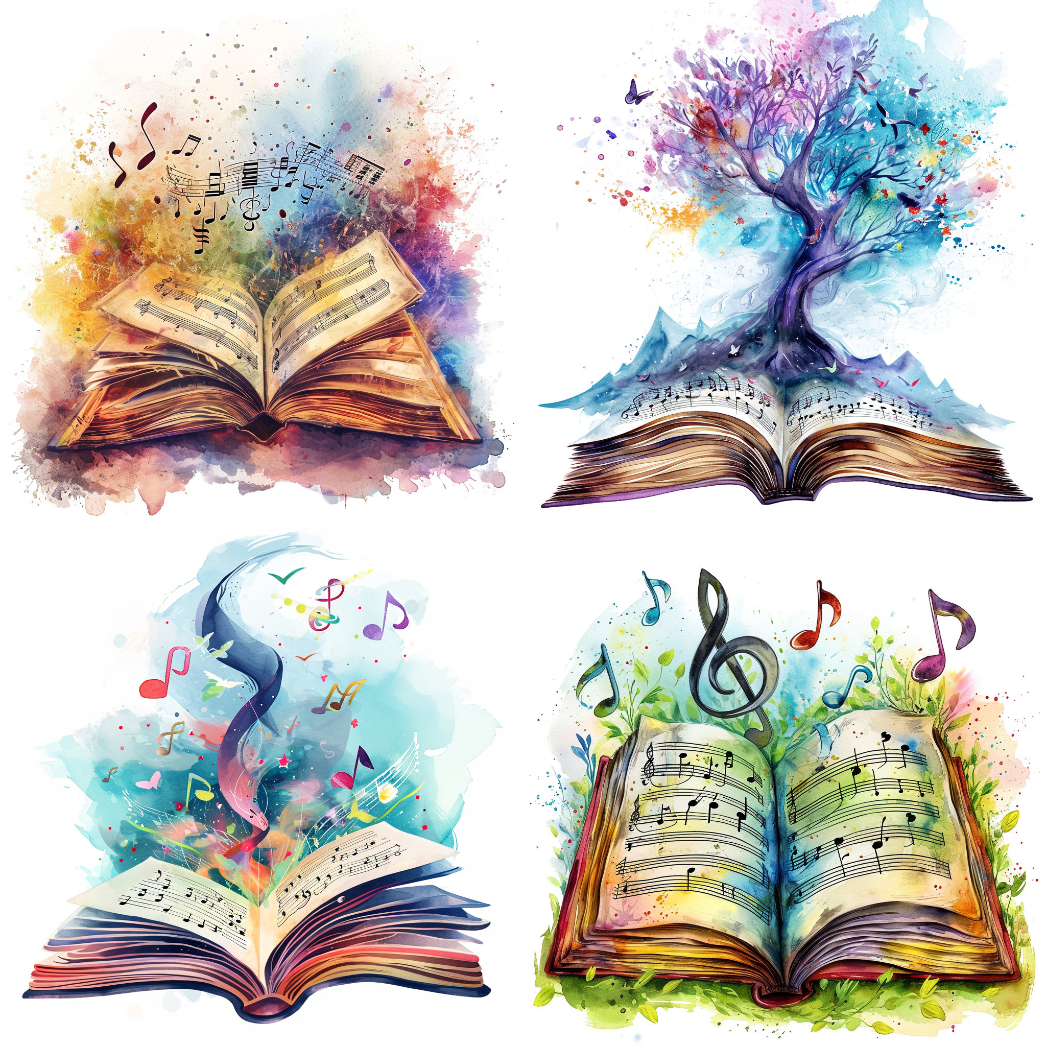 Music Book Clipart PNG, 20 Musical Fantastic Books, Instant Download ...