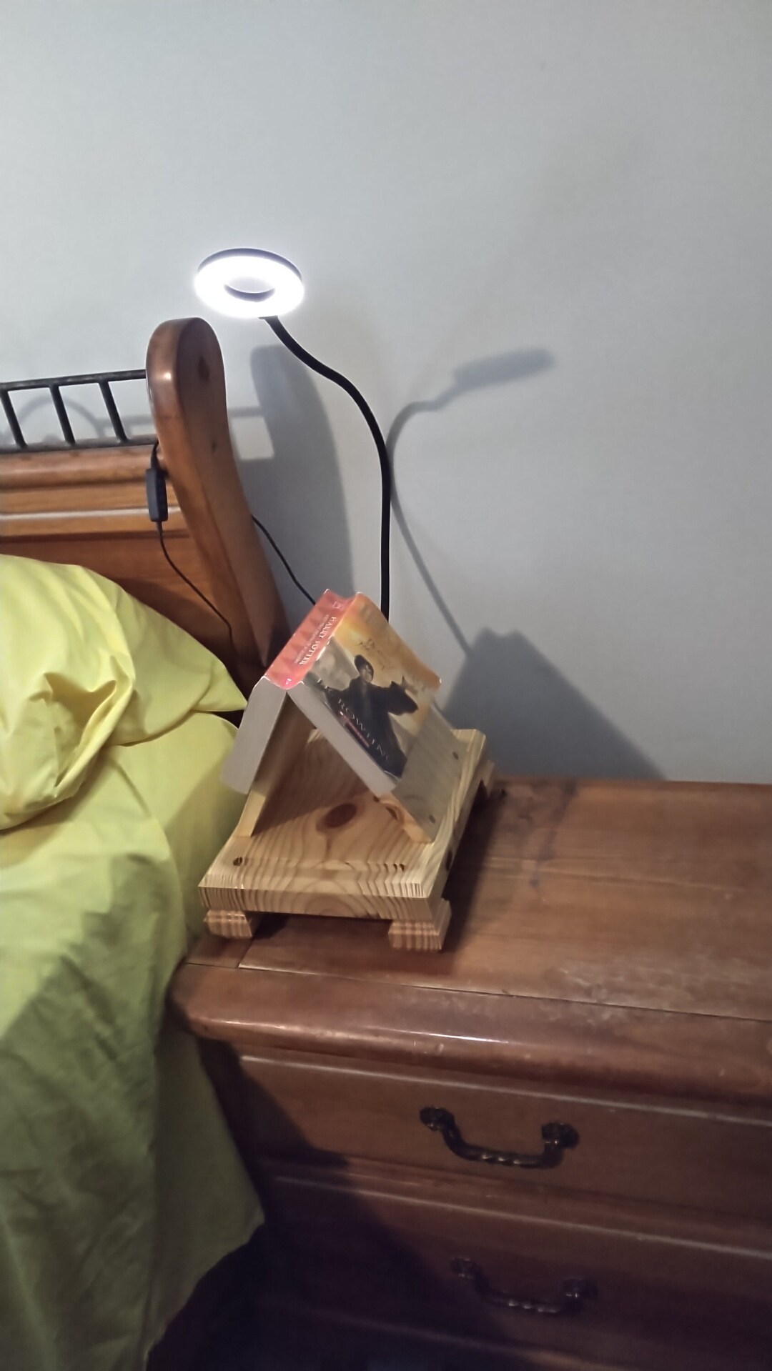 Nightstand Lamp, Reading Light, Book Light, Book Rest, Book Page Holder ...