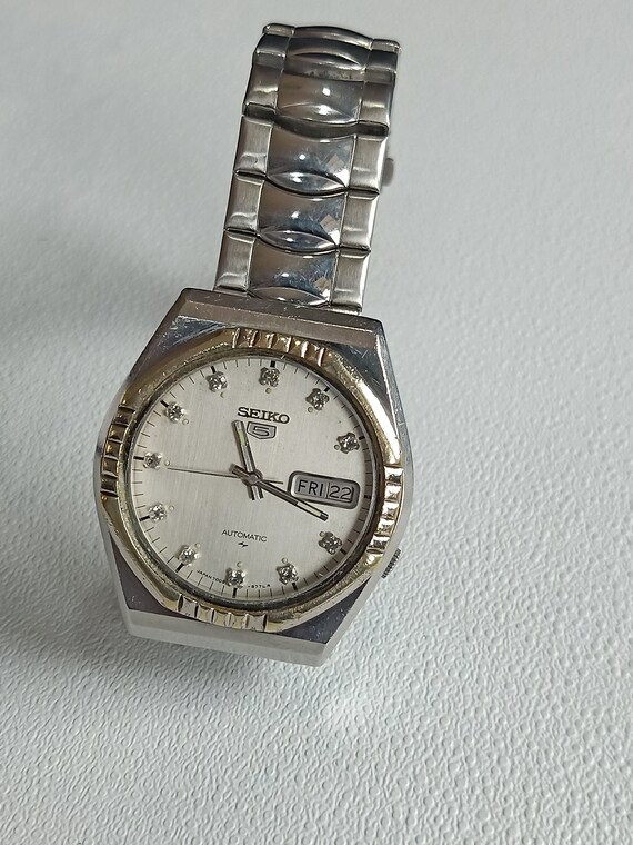 Og Vintage Seiko 5 Diamond Dial Men's Watch Highly Ra… - Gem