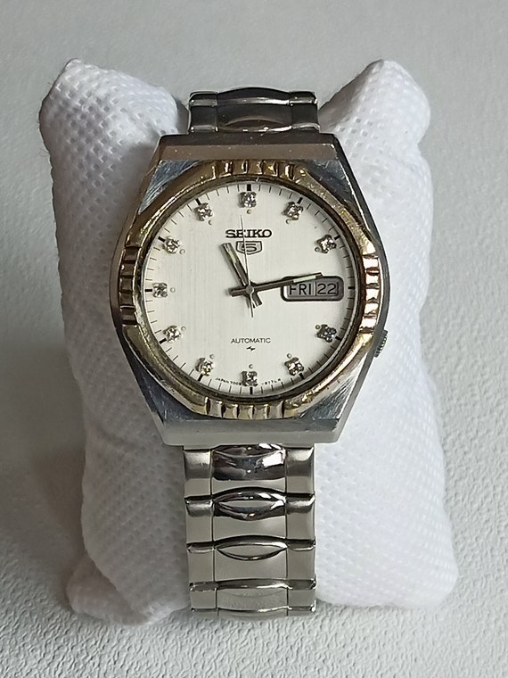 Og Vintage Seiko 5 Diamond Dial Men's Watch Highly Ra… - Gem