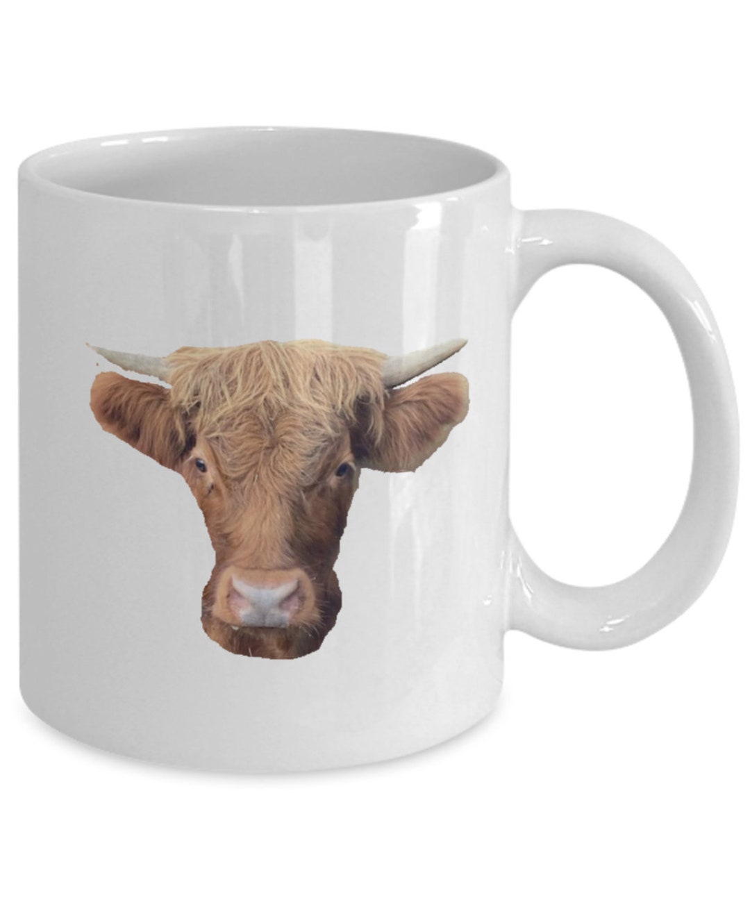 Scottish Highland Coo Face Horns Cattle Mug - Etsy