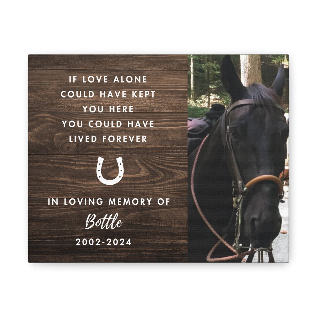 Custom Horse Memorial Gift Pet Memorial Keepsake Pet Bereavement Horse ...