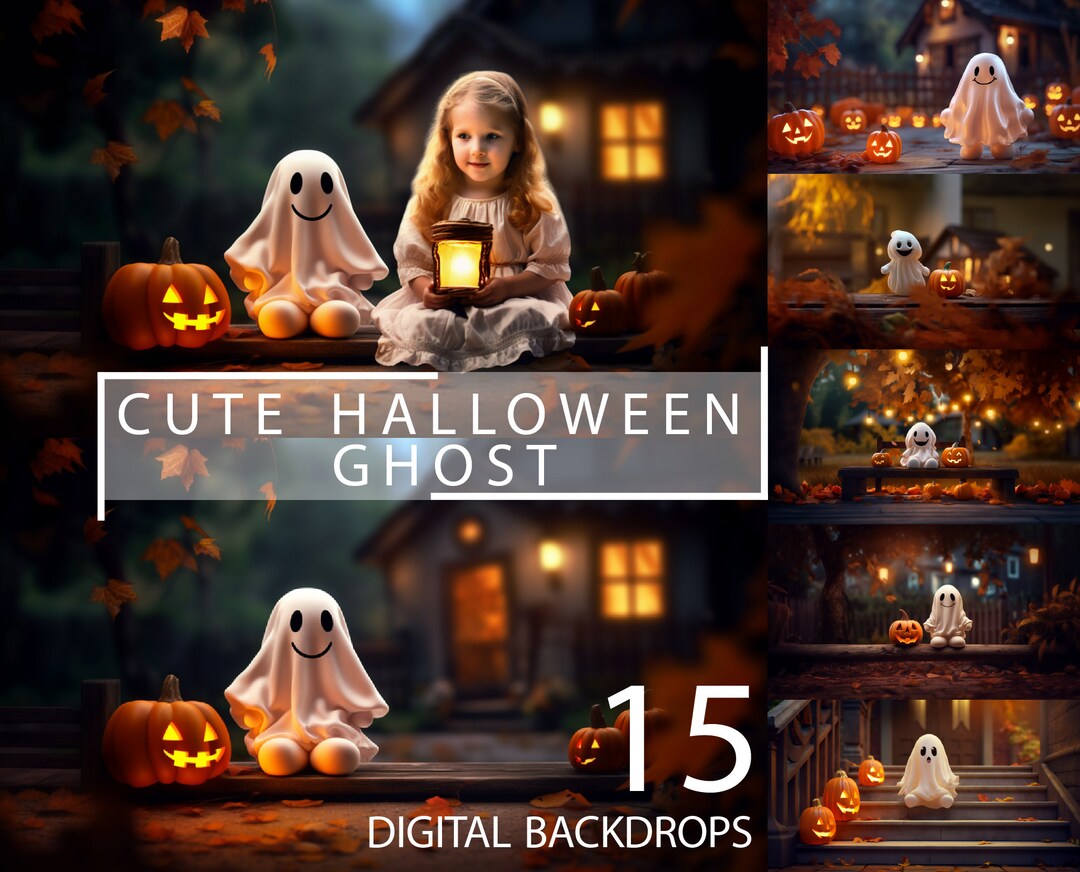 15 Cute Halloween Ghost Backdrop, Kids Toddler Photography Photoshoot ...