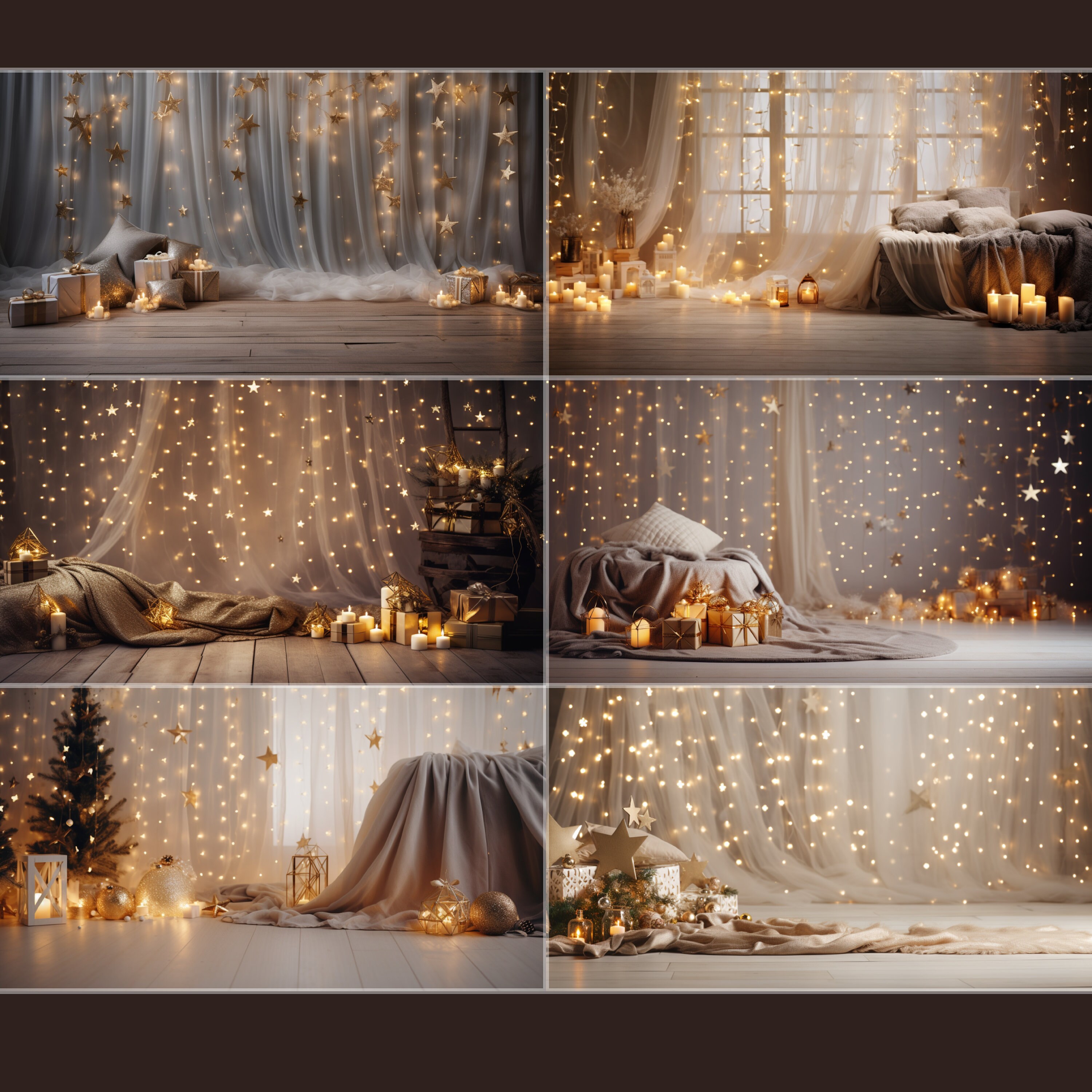 150 Christmas Family Kids Photoshoot Digital Backdrop, Cozy Studio ...