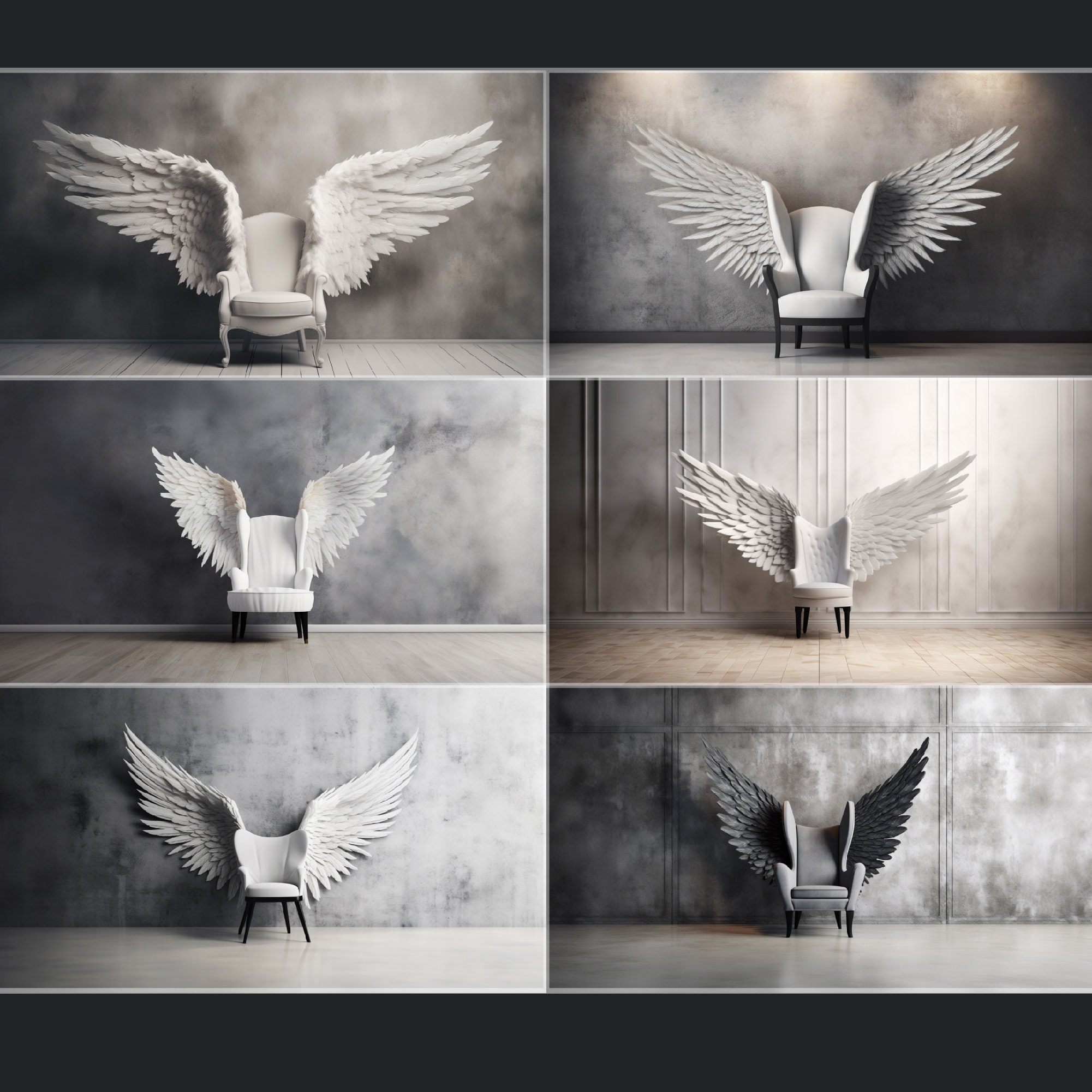 15 Angel Wings, Chair, Digital Backdrop, White Angel Wings, Maternity ...