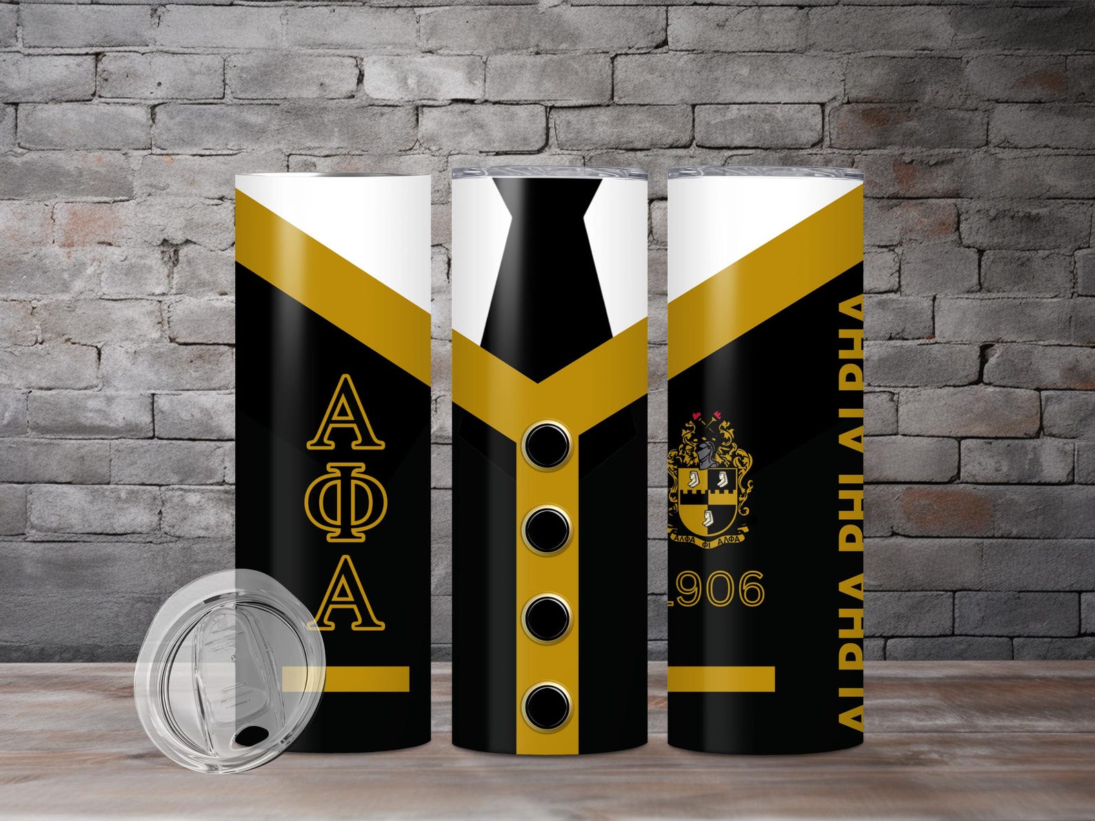Black Fraternity Cardigan Sweater Tumbler Wrap, Sublimation, 20 Oz ...