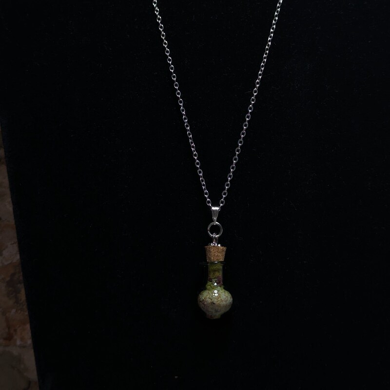 Glass Vial Pendant Necklace - Etsy