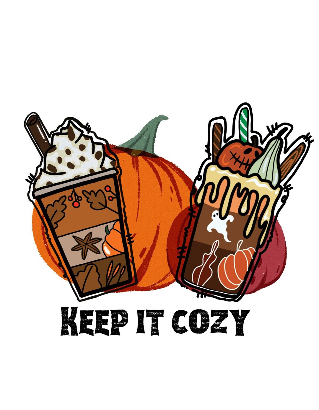Keep It Cozy PNG, Fall PNG, Retro Fall Png, Fall Png Trendy, Groovy ...