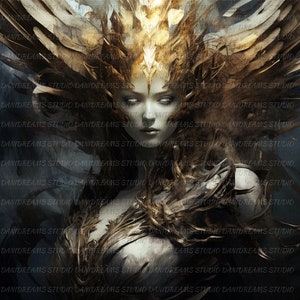 Valkyrie, Wall Art, Ethereal Gothic-horror, Digital Download, PNG - Etsy