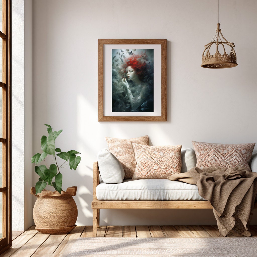 Siren, Wall Art, Ethereal Gothic-horror, Digital Download, PNG - Etsy