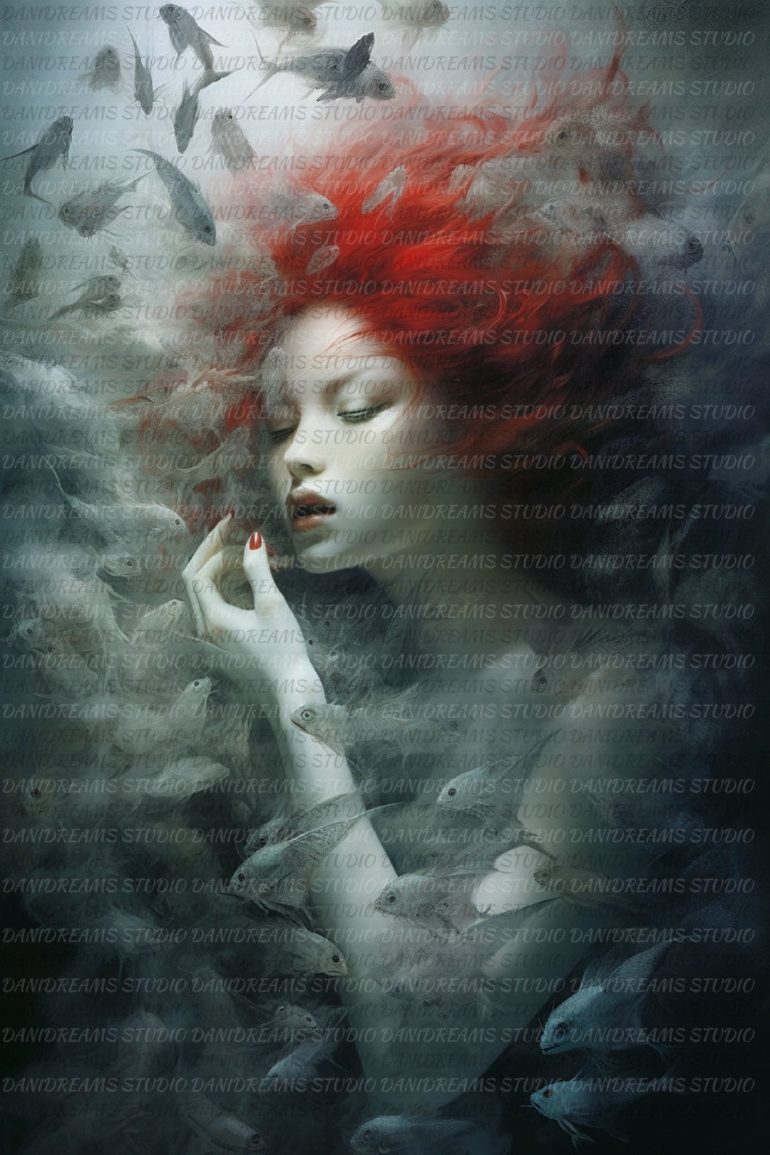 Siren, Wall Art, Ethereal Gothic-horror, Digital Download, PNG - Etsy
