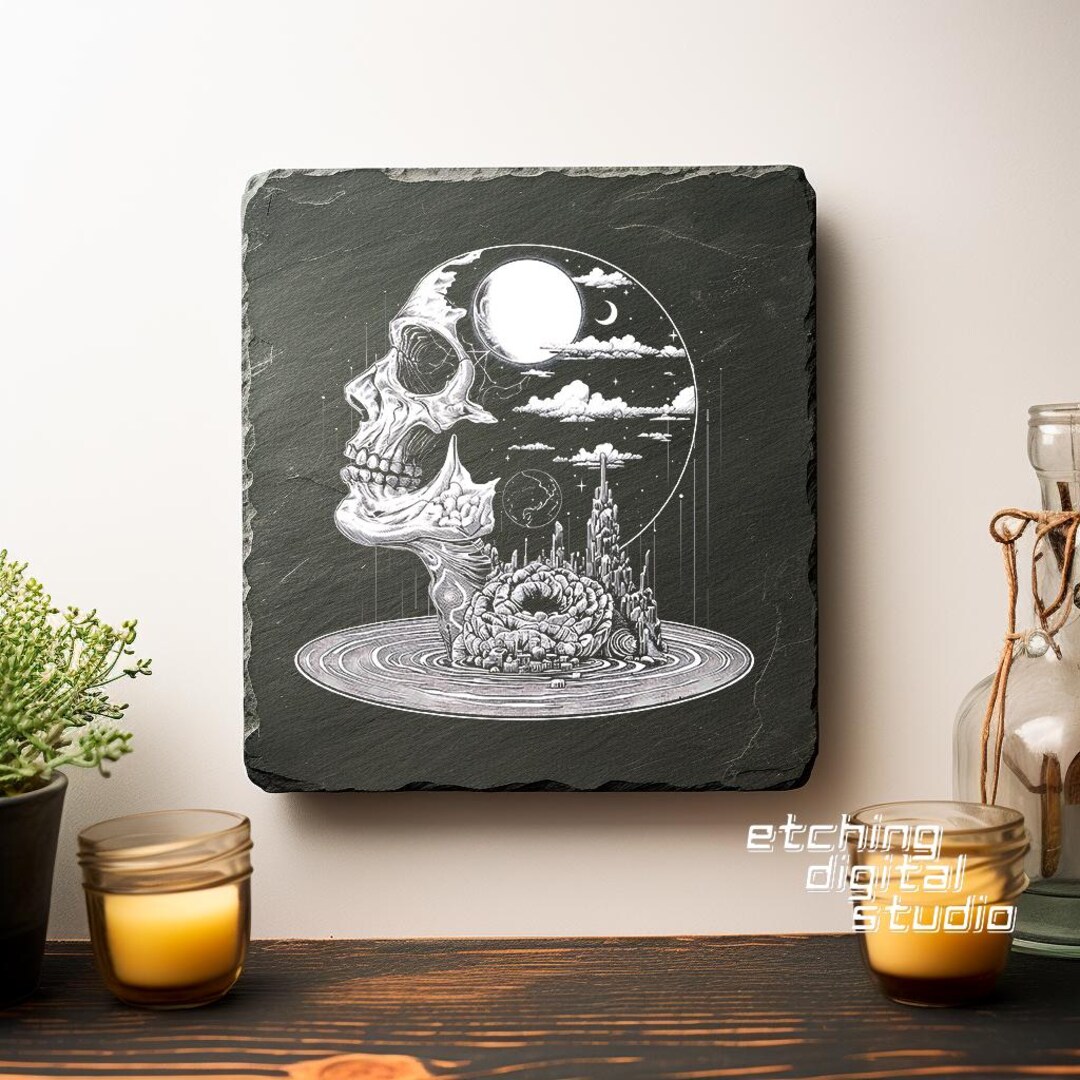 Space Mind Slate PNG | Slate Coasters Engraved | Slate Boards Etching ...