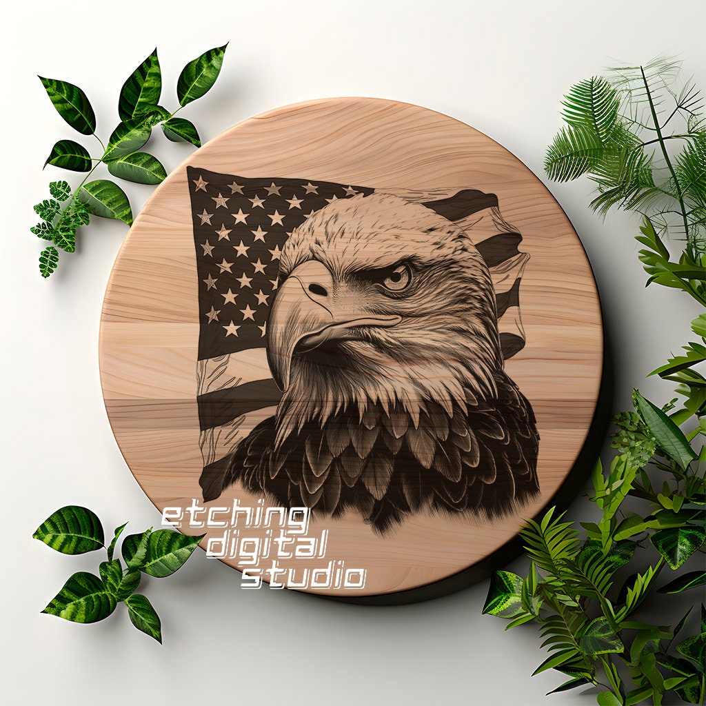Eagle U.S Flag PNG for CNC Laser Engrave Laser Burn - Etsy