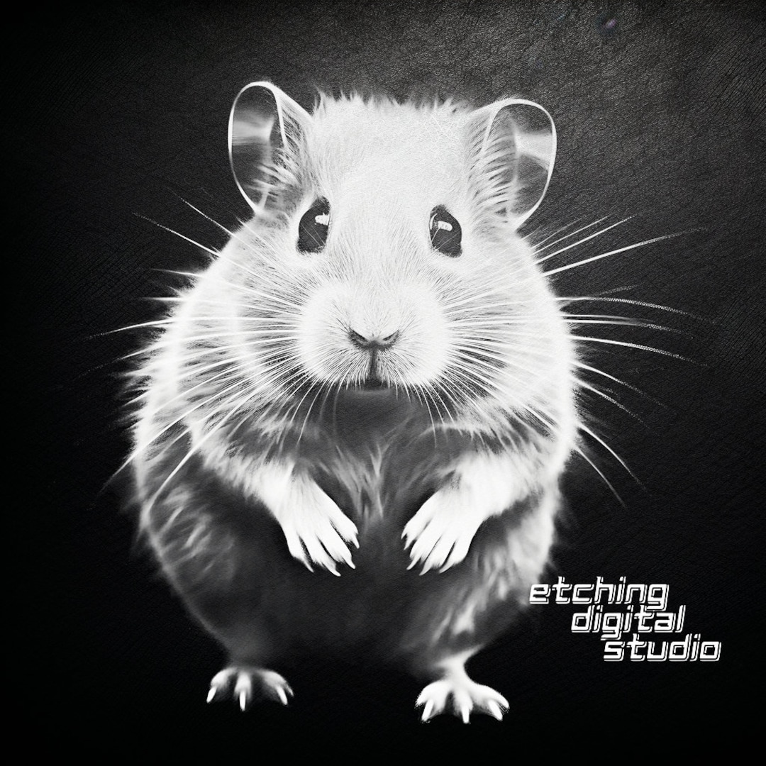 Hamster PNG for CNC Laser Engrave, Laser Burn, Animals, Lightburn ...