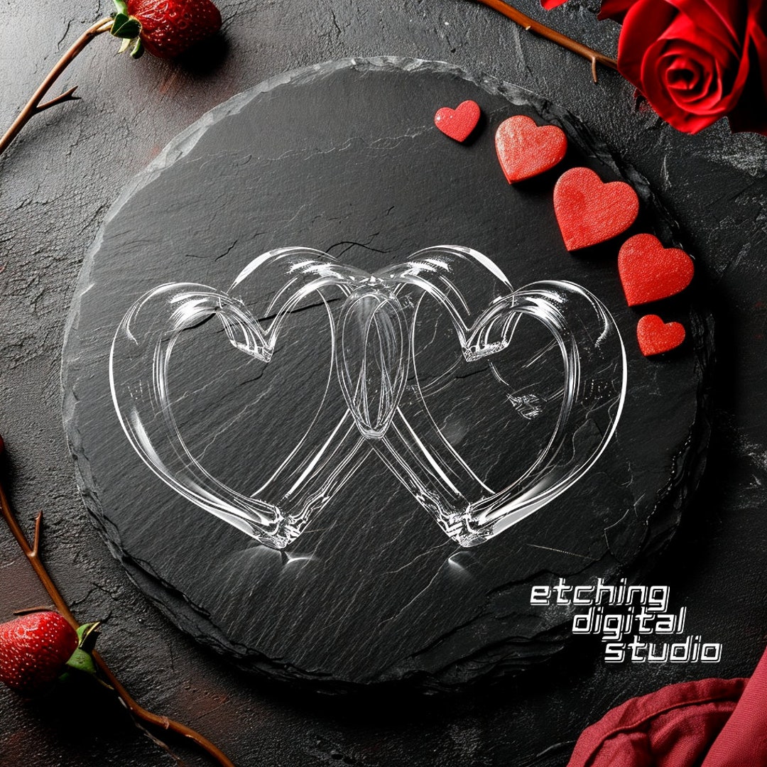 Hearts Slate PNG | Slate Coasters Engraved | Slate Boards Etching | DIY ...