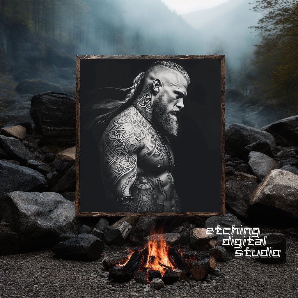 Viking Warrior PNG for CNC Laser Engrave, Laser Burn, Glowforge File ...