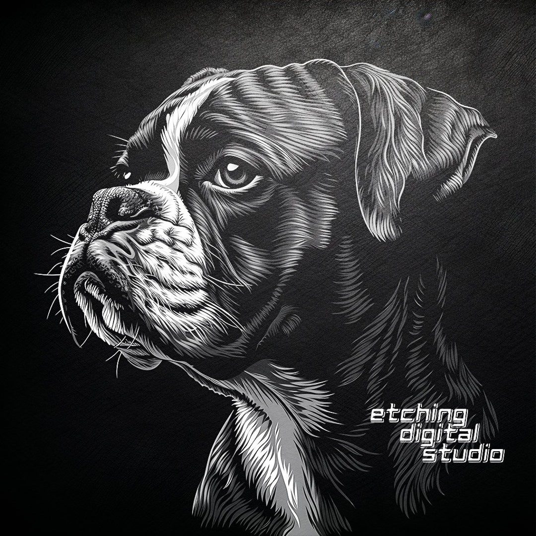 Boxer Dog Breed Slate PNG | Slate Coasters Engraved | Slate Boards ...