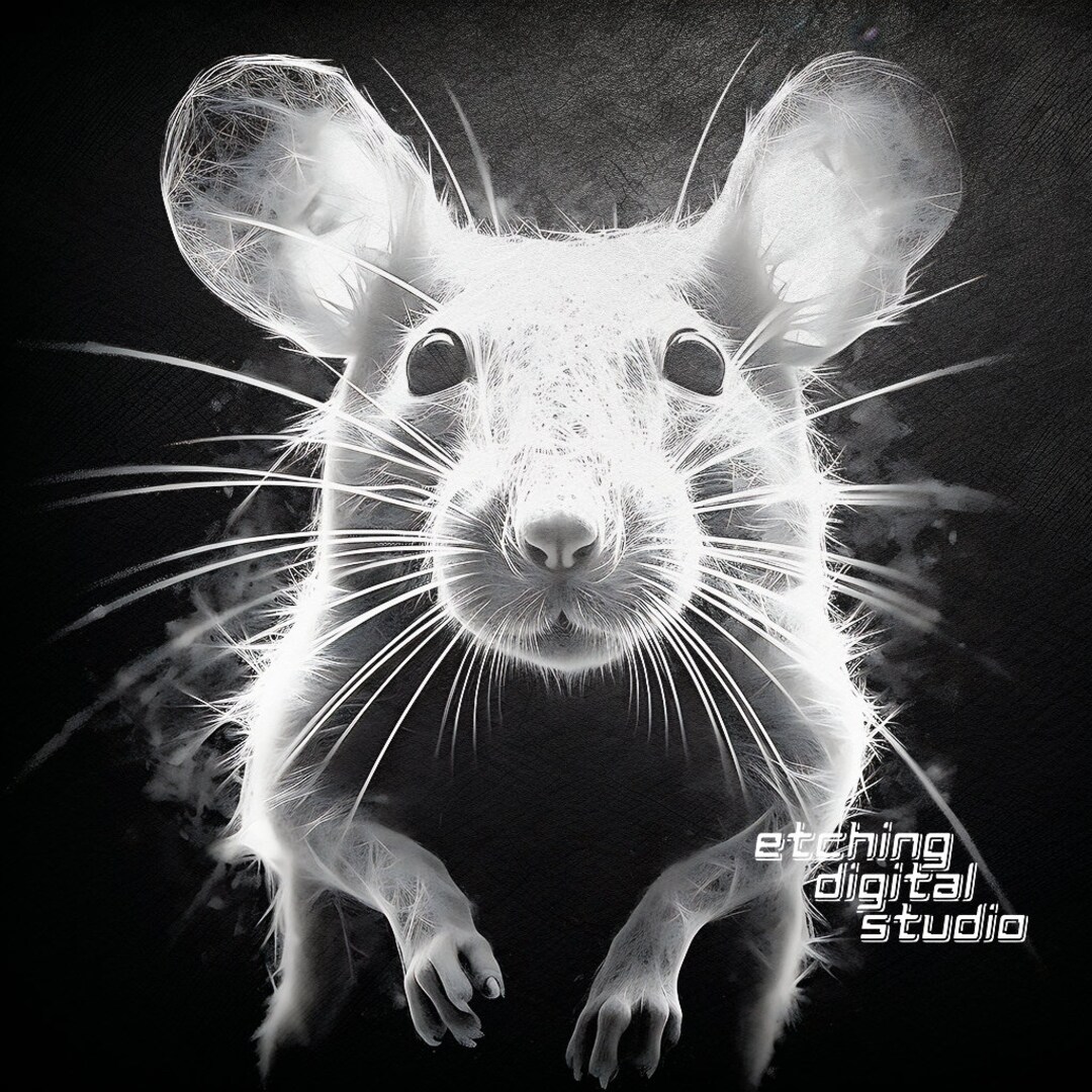 Little Rat PNG for CNC Laser Engrave, Laser Burn, Glowforge File ...
