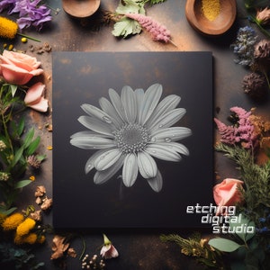 Daisy Flower PNG for CNC Laser Engrave, Laser Burn, Glowforge File ...