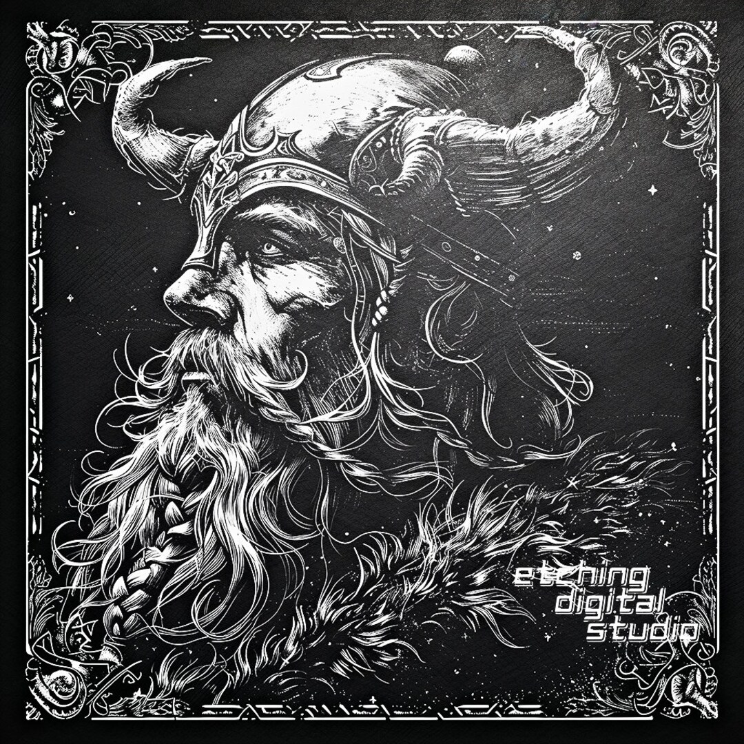 Viking PNG for CNC Laser Engrave, Laser Burn, Lightburn File, Slate ...