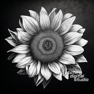 Sunflower PNG for CNC Laser Engrave, Laser Burn, Glowforge File ...