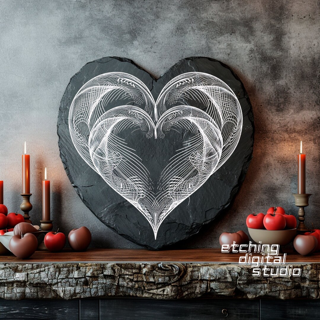 Heart PNG for CNC Laser Engrave, Valentine's Day, Laser Burn, Glowforge ...