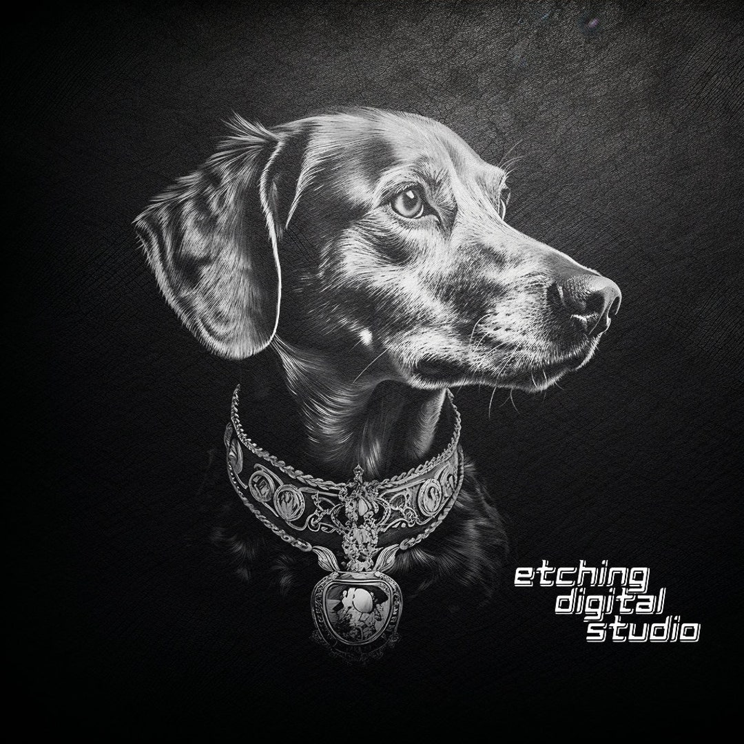 Dog PNG for CNC Laser Engrave, Laser Burn, Glowforge File, Lightburn ...