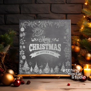 4 Bundle Christmas Message PNG for CNC Laser Engrave, Laser Burn ...
