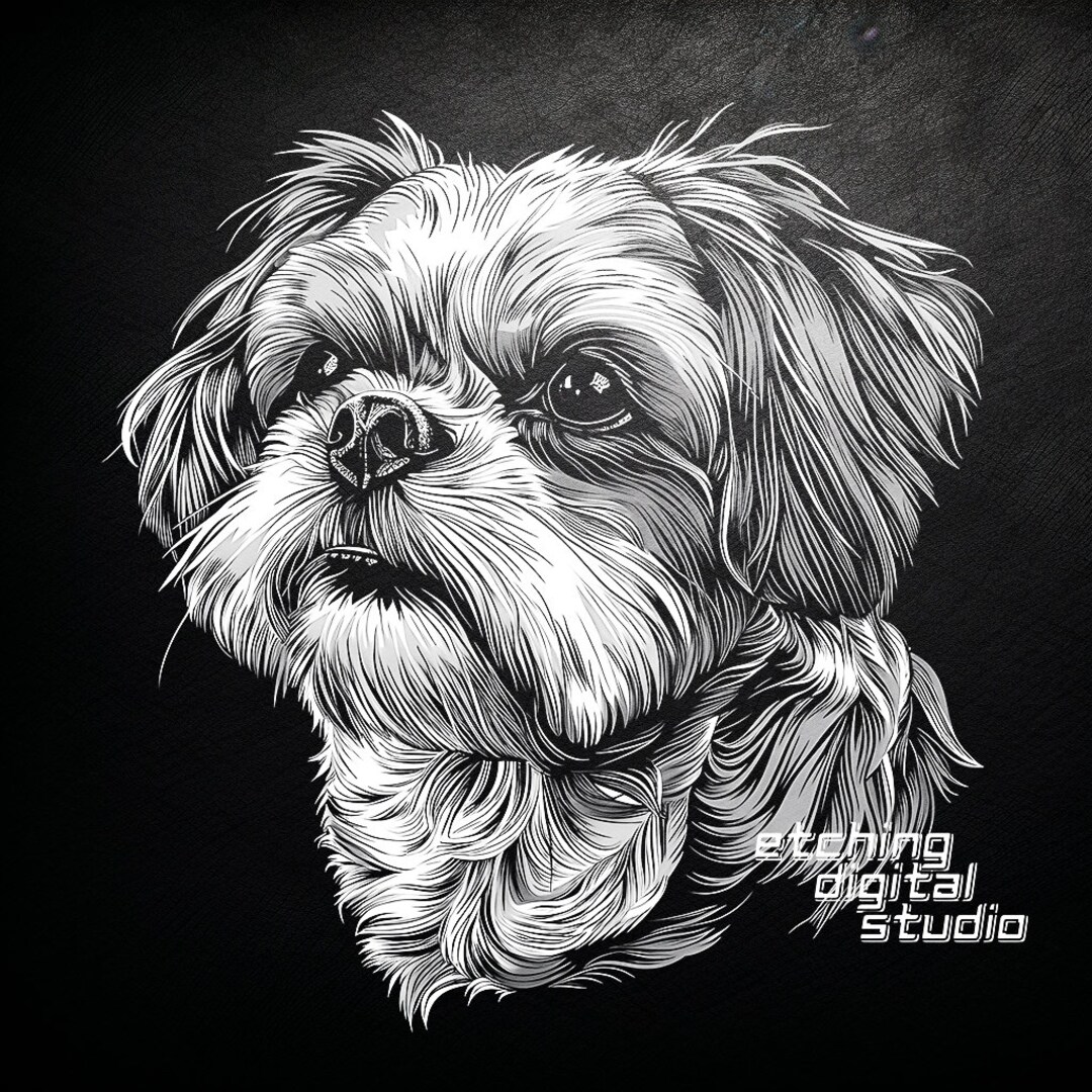 Shih Tzu Dog Breed Slate PNG | Slate Coasters Engraved | Slate Boards ...