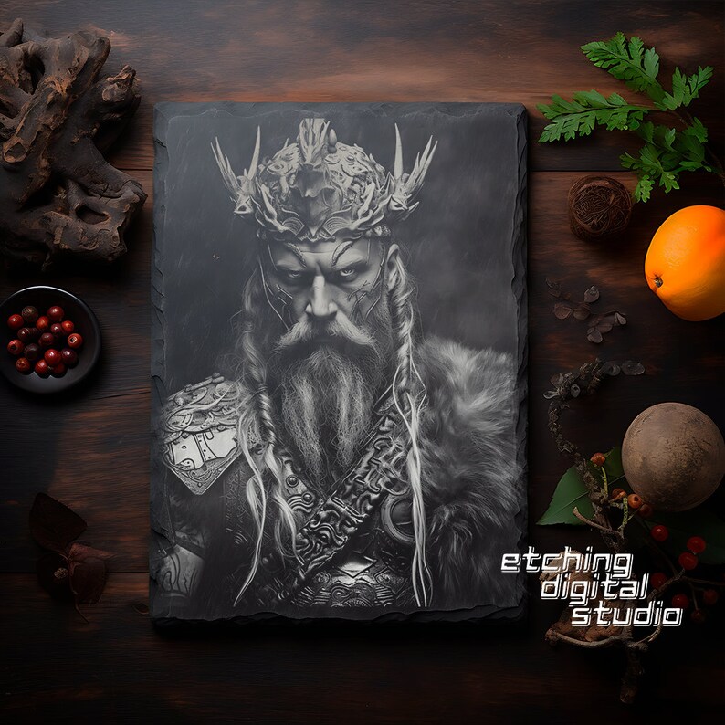 Viking Warrior PNG for CNC Laser Engrave, Laser Burn, Glowforge File ...