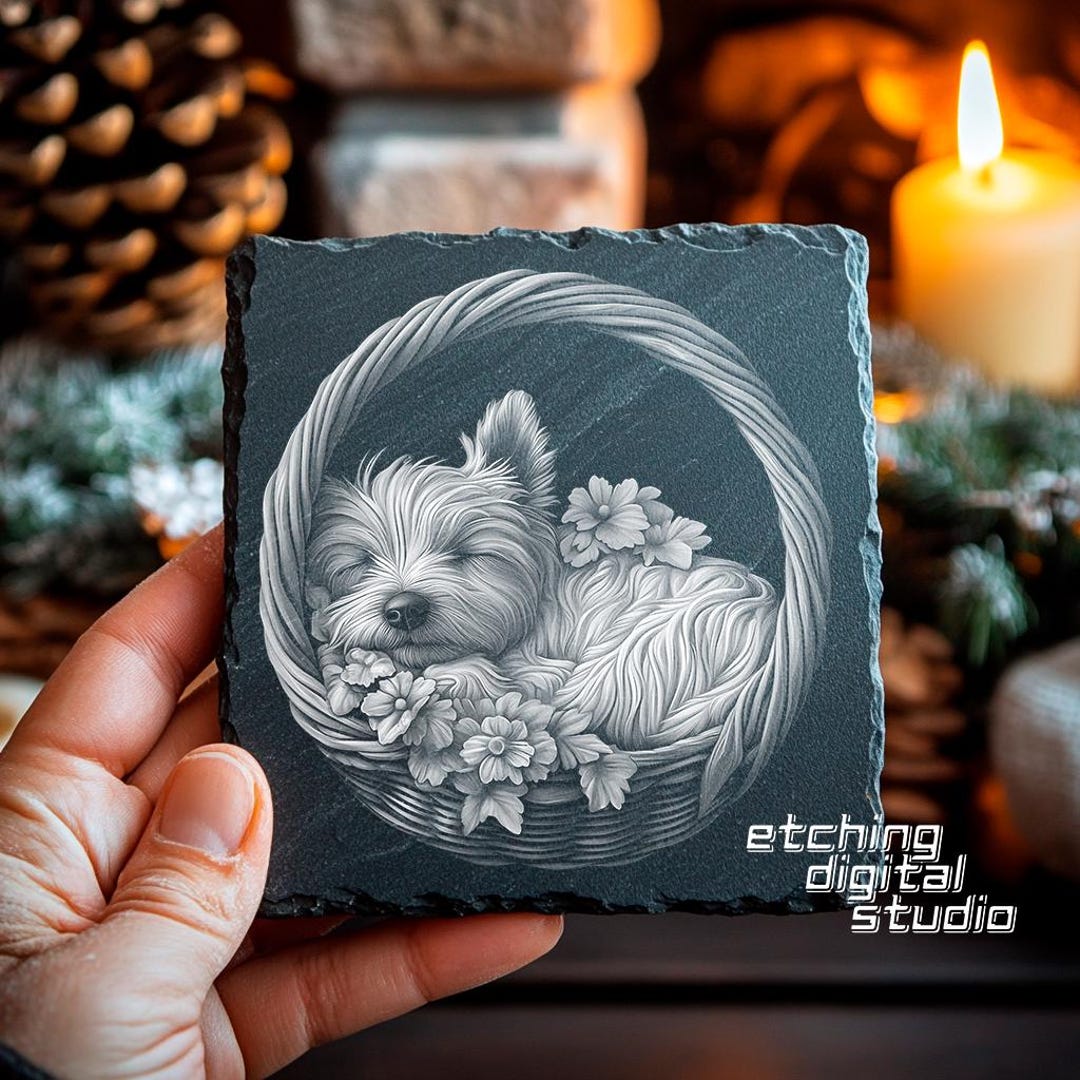 Yorkshire Dog Slate PNG | Slate Coasters Engraved | Slate Boards ...