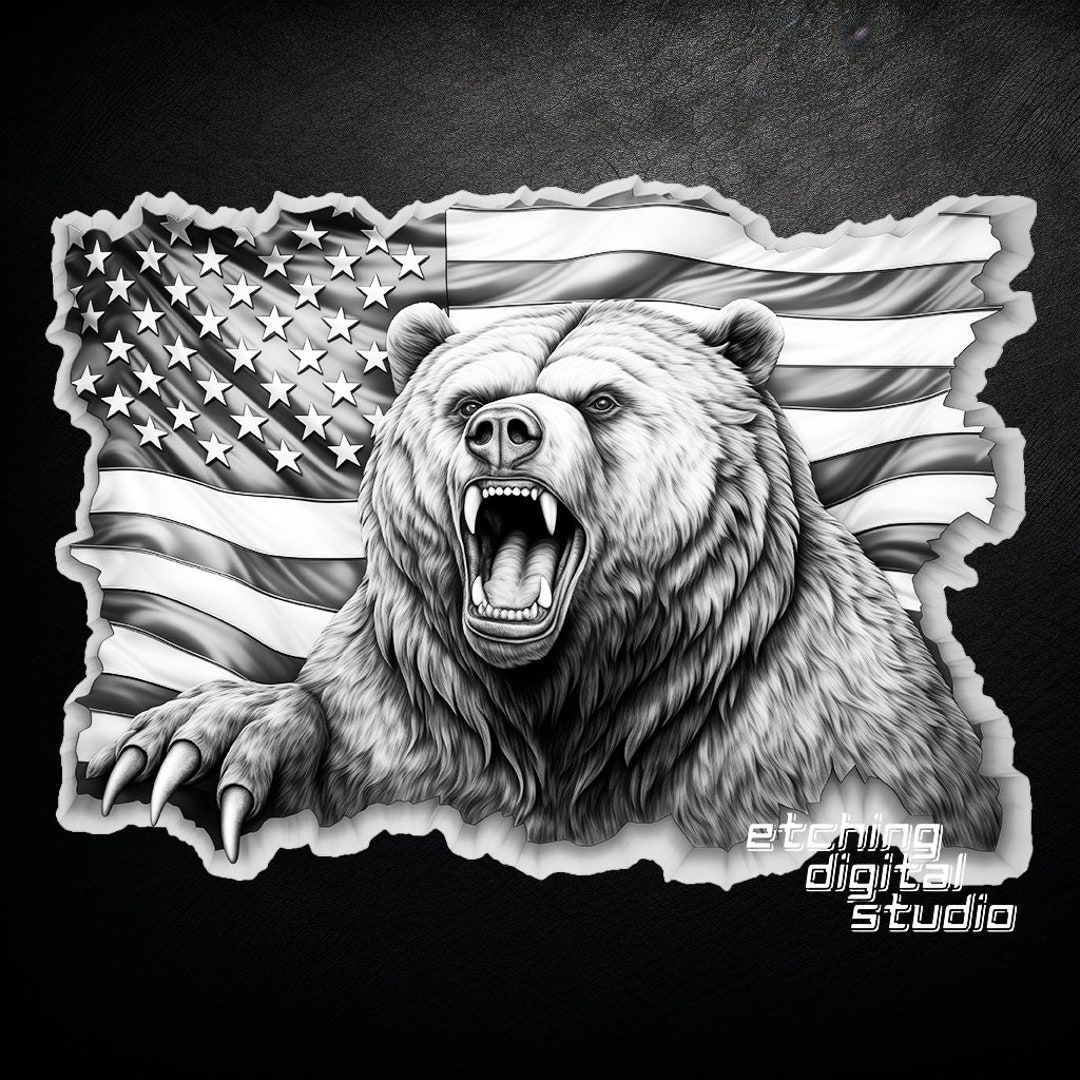 Bear U.S.A Slate PNG | Slate Coasters Engraved | Slate Boards Etching ...