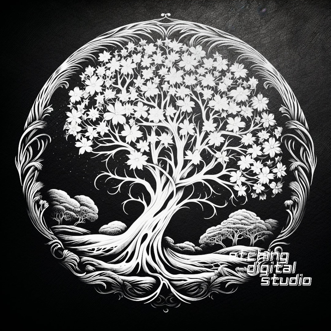 Tree of Life PNG for CNC Laser Engrave, Laser Burn, Glowforge File ...