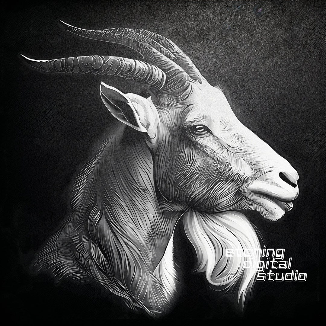 Goat PNG for CNC Laser Engrave, Lamb, Animal Farm, Laser Burn ...