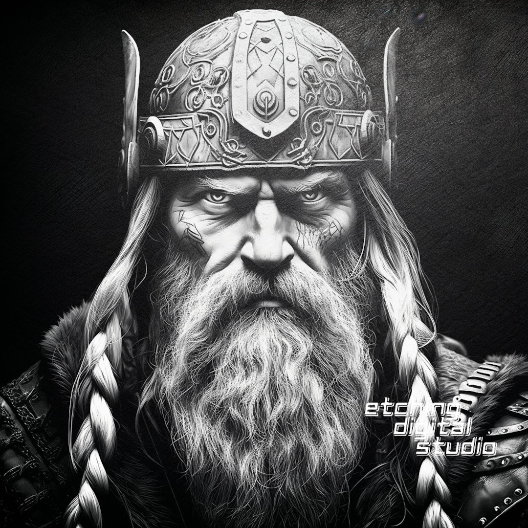 Viking Warrior PNG for CNC Laser Engrave, Laser Burn, Glowforge File ...