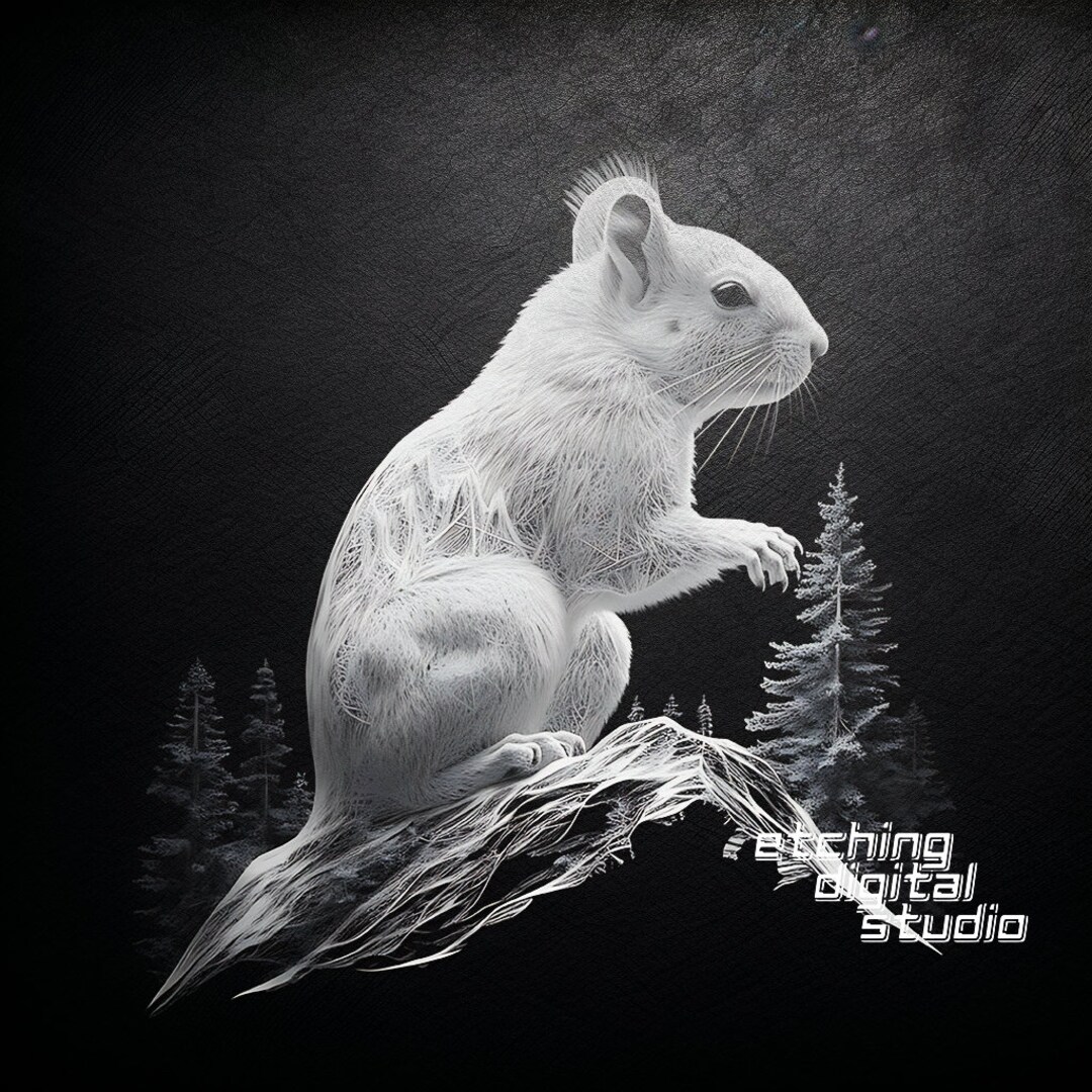 Squirrel PNG for CNC Laser Engrave, Laser Burn, Glowforge File ...