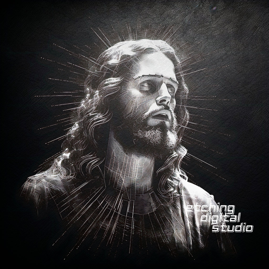 Jesus Christ PNG for CNC Laser Engrave, Laser Burn, Glowforge File ...