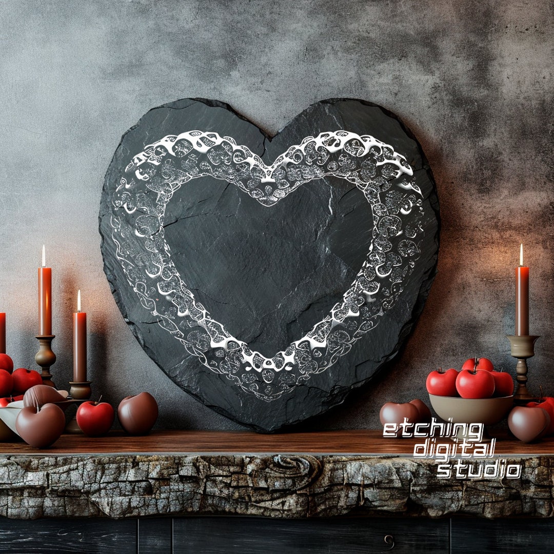 Heart Love Slate PNG | Slate Coasters Engraved | Slate Boards Etching ...