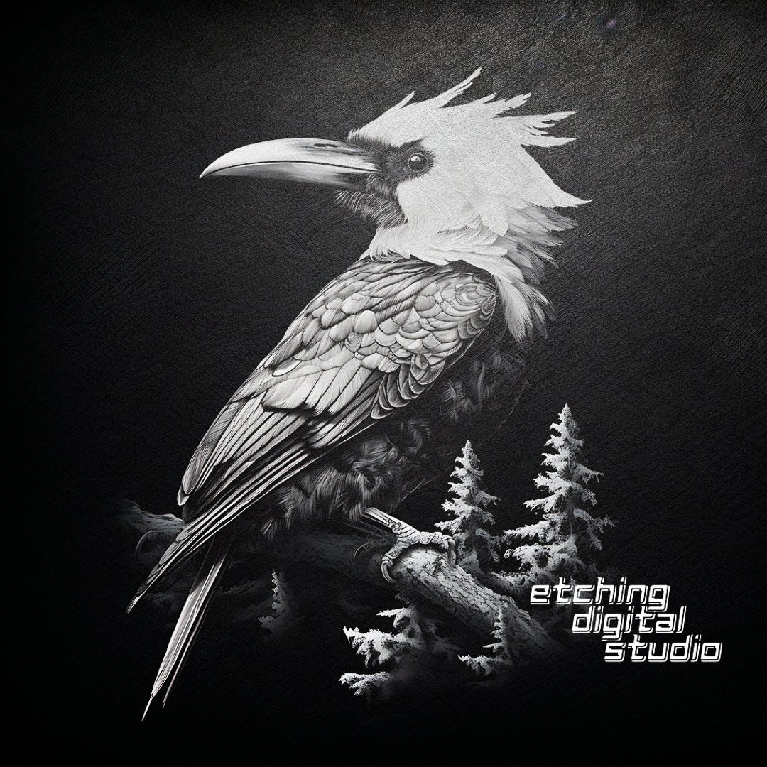 Woodpecker Bird PNG for CNC Laser Engrave, Laser Burn, Glowforge File ...