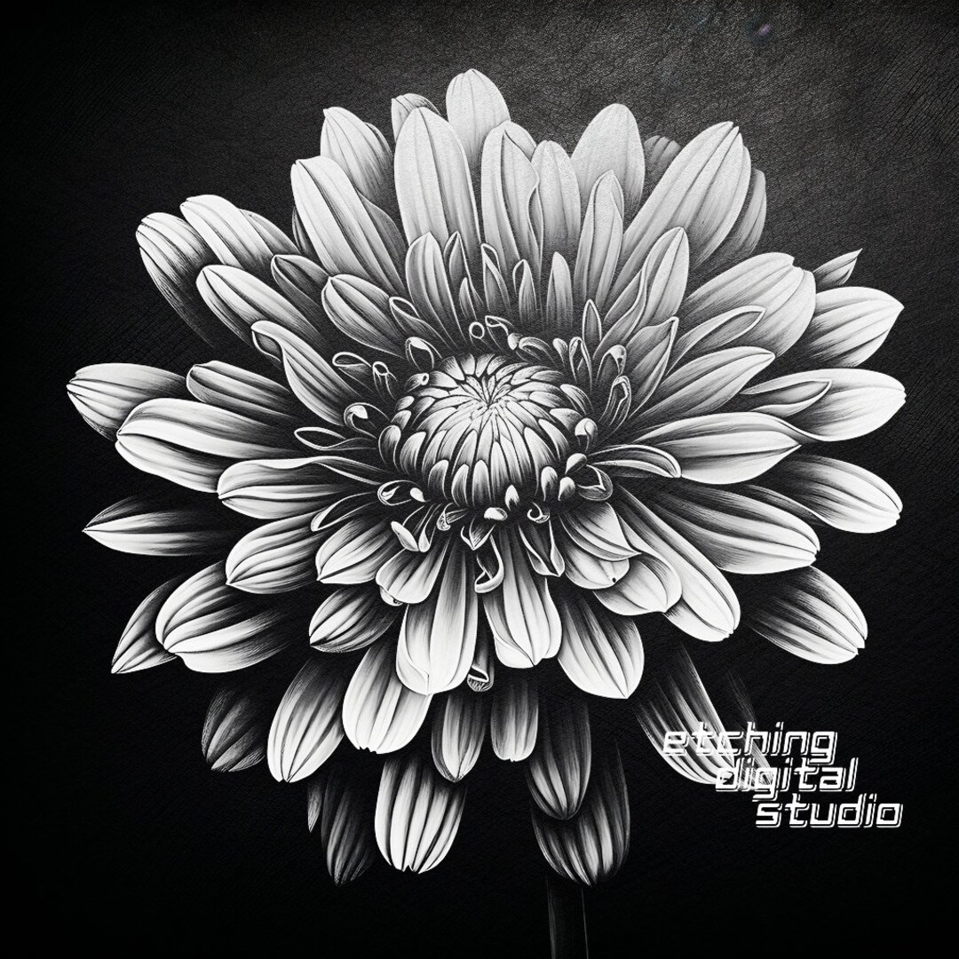 Marigold Flower PNG for CNC Laser Engrave, Laser Burn, Glowforge File ...