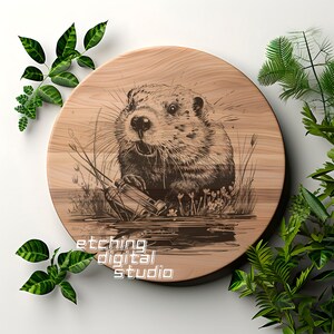 Beaver PNG for CNC Laser Engrave, Laser Burn, Glowforge File, Lightburn ...