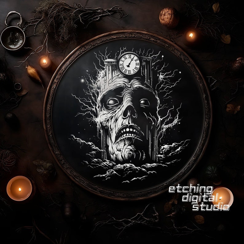Cursed Clock Tower PNG CNC Laser Engrave Laser Burn - Etsy