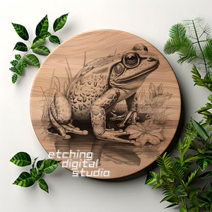 Frog PNG for CNC Laser Engrave, Laser Burn, Glowforge File, Lightburn ...
