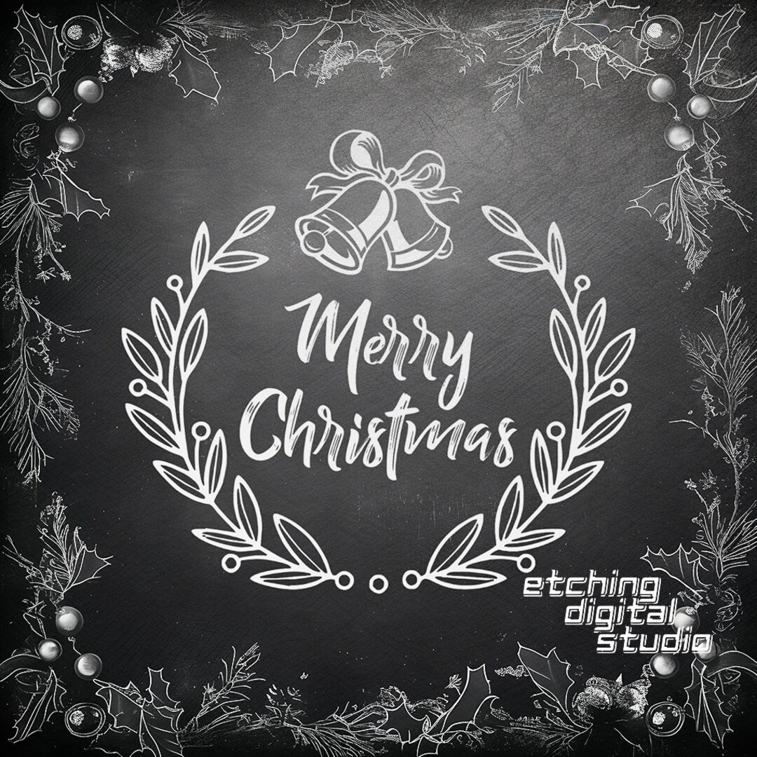 Merry Christmas Message PNG for CNC Laser Engrave, Laser Burn ...