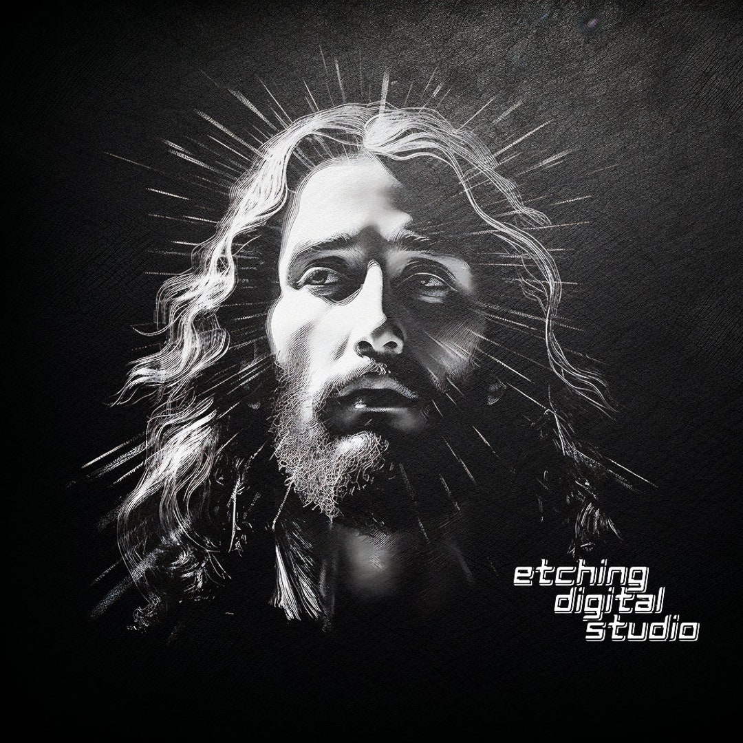 Jesus Christ PNG for CNC Laser Engrave, Laser Burn, Glowforge File ...